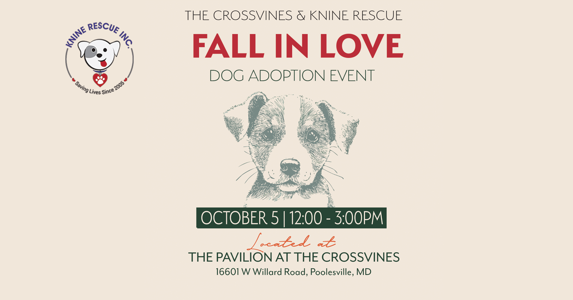 Dog Adoption Event - The Crossvines - Poolesville, MD