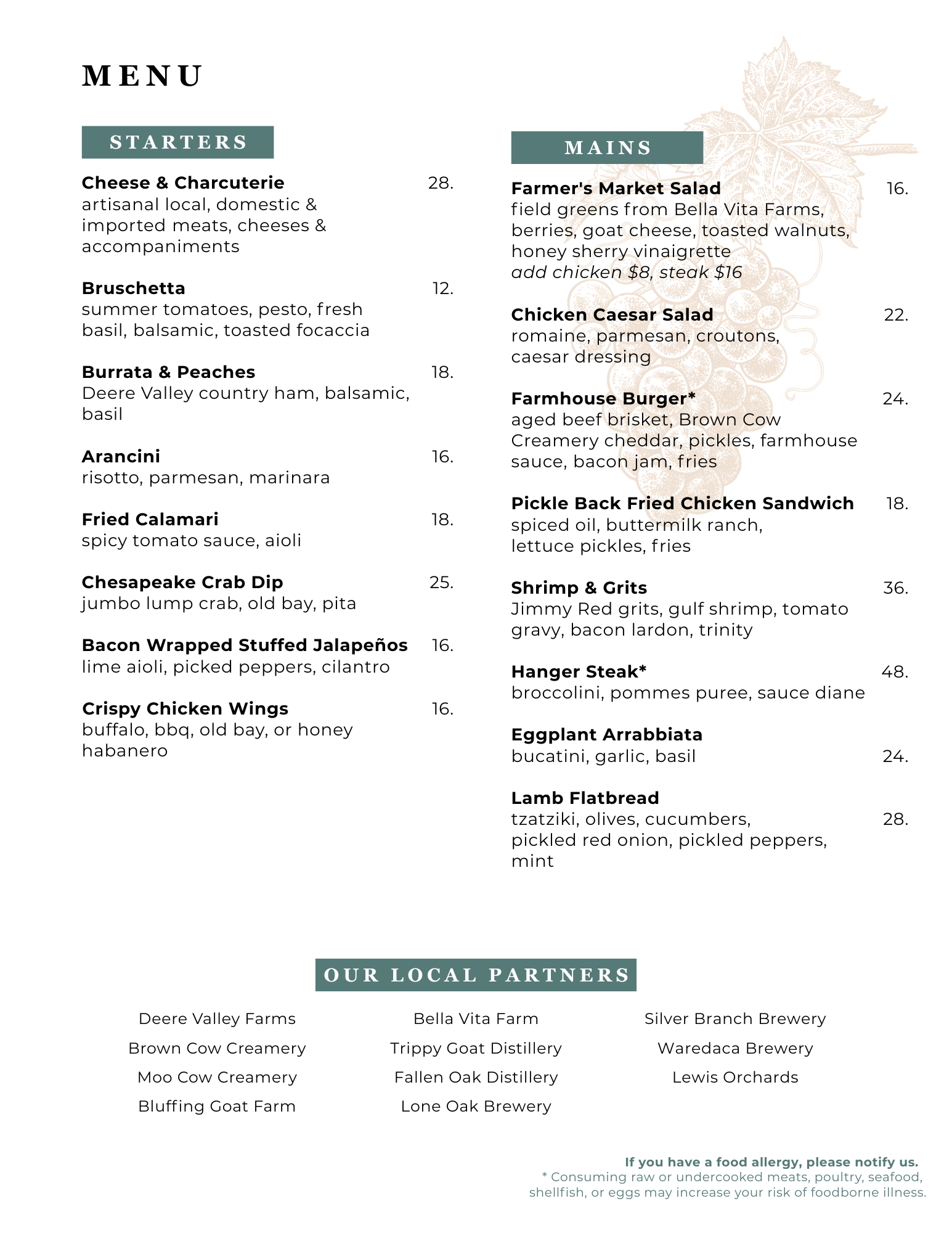 The Farmhouse Bistro - The Crossvines - Poolesville, MD