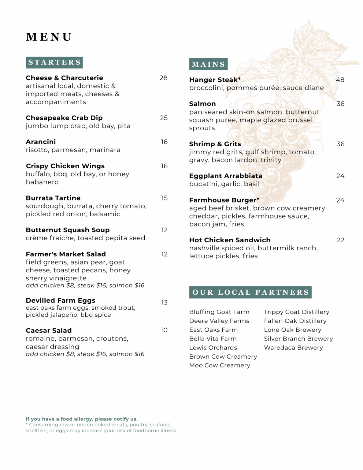 The Farmhouse Bistro - The Crossvines - Poolesville, MD