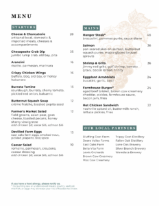 The Farmhouse Bistro - The Crossvines - Poolesville, MD